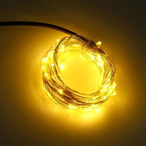 DC 6V 10M 100 LEDS WATERPROOF STRING LIGHT (WARM WHITE LIGHT) | Shopee Malaysia