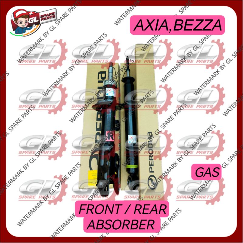 ORIGINAL PERODUA AXIA BEZZA ALL FRONT / REAR ABSORBER GAS SET @2PCS ...
