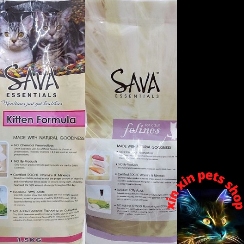 SAVA ESSENTIALS DRY CAT FOOD 1.5KG (ORIGINAL 100%) | Shopee Malaysia