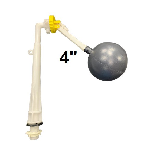 PVC CERAMIC CISTERN SIDE BOTTOM INLET VALVE 4" OR 7" ARM C/W POLY FLOAT ...