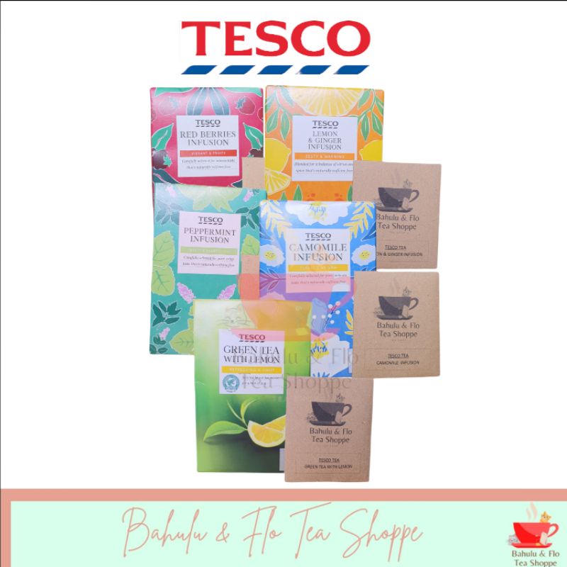 Tesco Tea- Teh-Red Berries, Lemon & Ginger, Camomile, Peppermint, Green ...