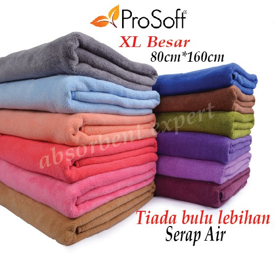 Bath Towel Kain Tuala Besar Serap Air Tuala Mandi Dewasa Prosoft XL ...