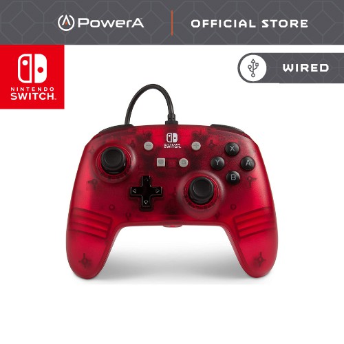 PowerA Enhanced Wired Controller for Nintendo Switch - Red Frost | Two ...