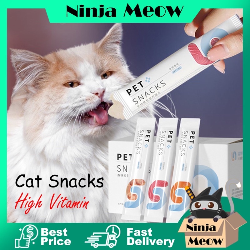 High Vitamin Creamy Cat Stick Cat Snack Cat Treat Cat Food Makanan ...