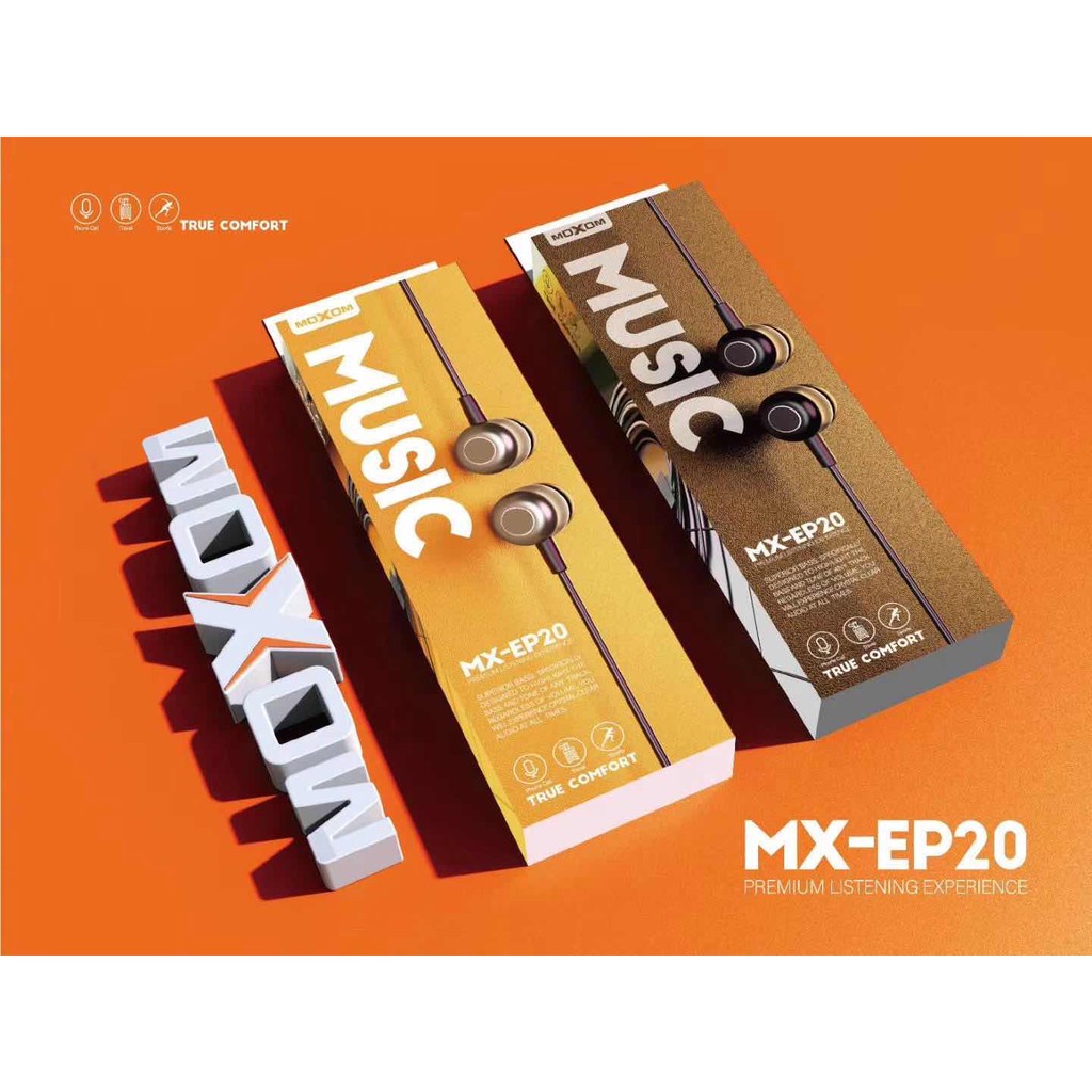 ORIGINAL MOXOM MX-EP20 True Comfort HIFI Audio Music 3.5mm Headphones ...