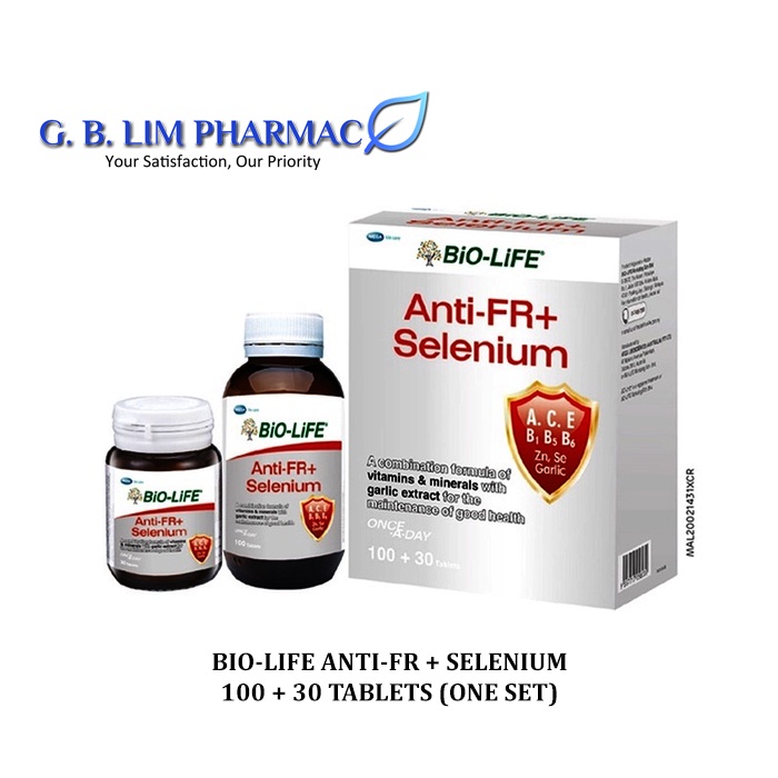 (EXP: 30-NOV-2025 ) BIO-LIFE Anti FR + Selenium (100's + 30's) TABLETS ...