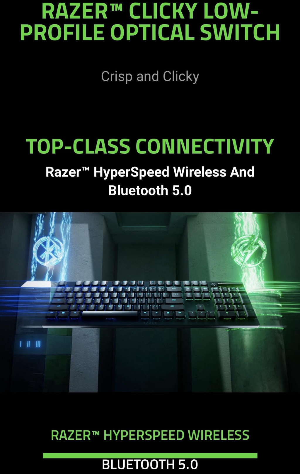 Razer DeathStalker V2 Pro Wireless Gaming Keyboard | Low Profile ...