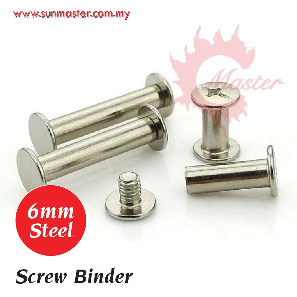 6mm Screw Binder | BRASS BINDING INTERSCREW + EXTENSION | Binder Screw ...