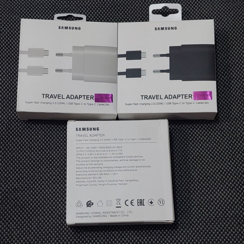 Original Samsung USB Type C TO C 25W SUPER FAST CHARGING 3A Charger ...