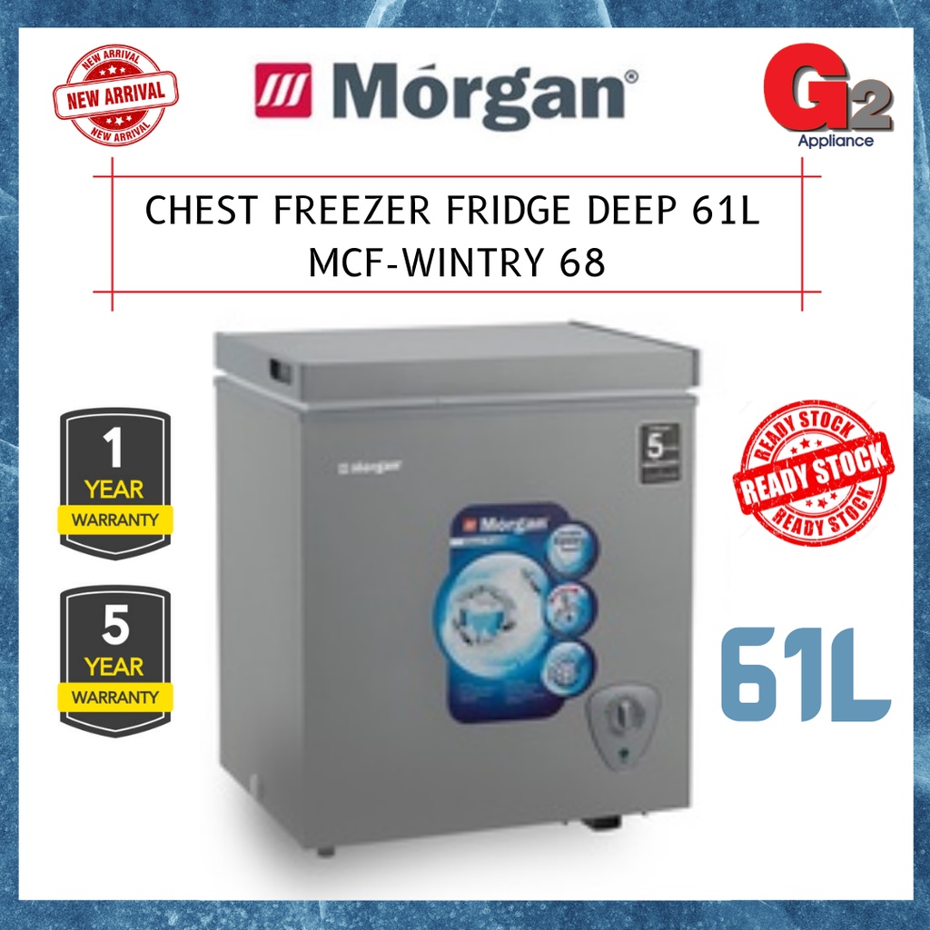 Morgan-冷冻柜 (Ready Stock) Chest Freezer Fridge Deep 61L MCF-WINTRY 68 ...