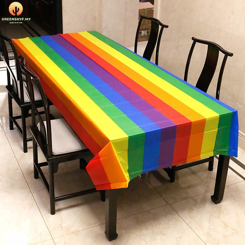 Rainbow Table Cover Rainbow Rectangular Rainbow Decorative Table Cloth ...