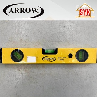 SYK ARROW Aluminium Spirit Level Ruler 3 Vials Measuring Level Ruler ...