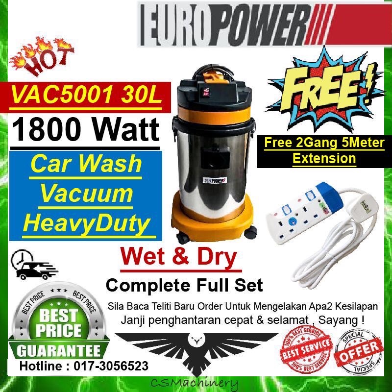 EuroX / Epple VAC5001 Vacuum 30L Heavyduty Car Wash machine Free ...