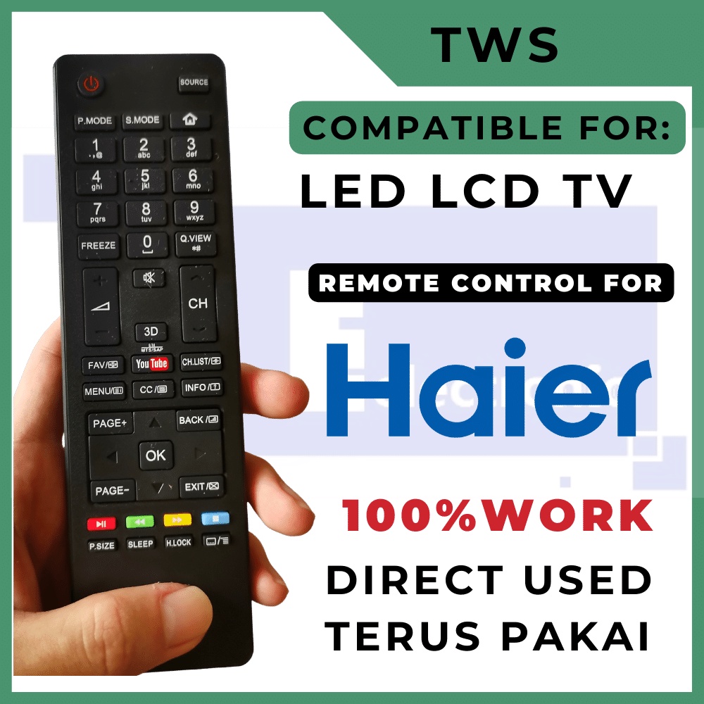 Remote control for(Haier LCD /LED TV ) | Shopee Malaysia