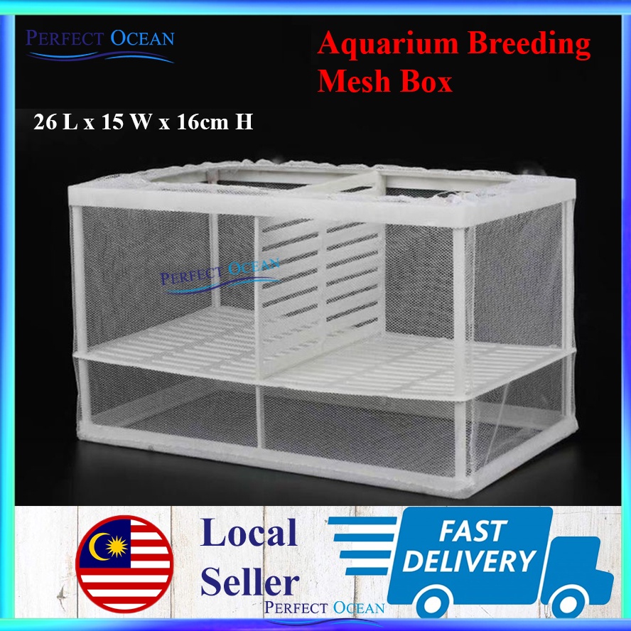 Aquarium Breeding Mesh Box Incubator Mesh Isolation Pengasingan Ikan 🌊 ...