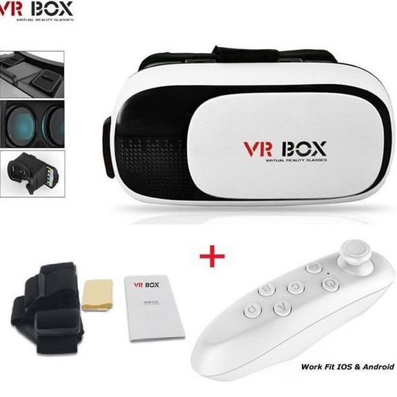 VR BOX Virtual Reality Movies Games 3D with Controller for Smart Phone ...