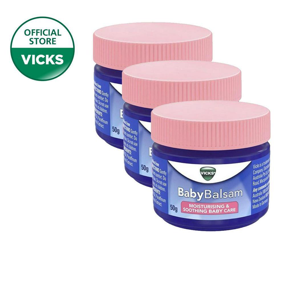 [Bundle of 3] Vicks Baby Balsam Moisturising & Soothing Baby Care Rub ...