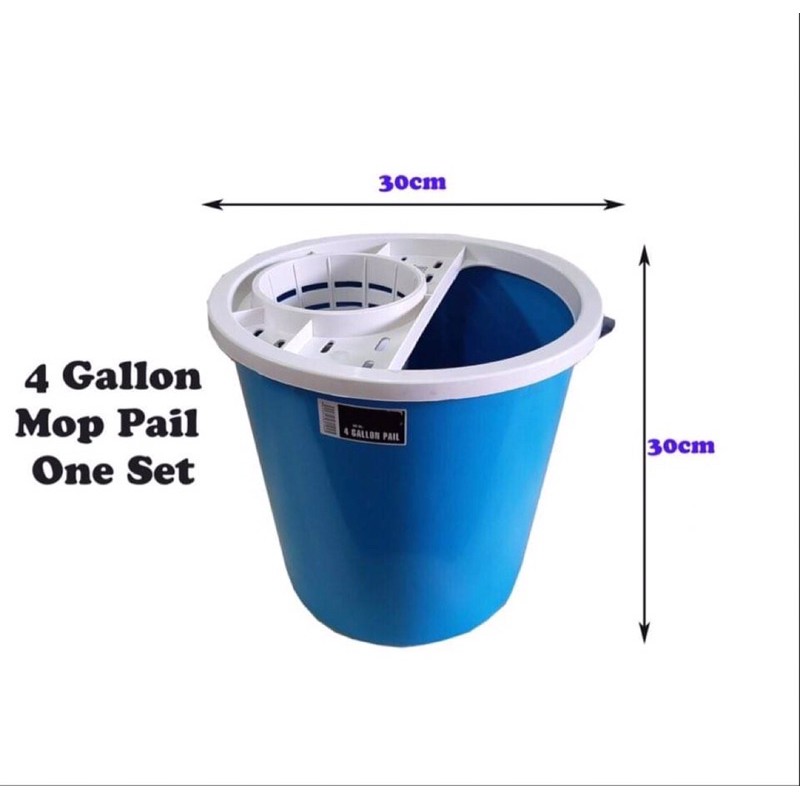 4 Gallon Mop Bucket / Mop Pail / Bekas Plastik Baldi Tong Mop （READY ...