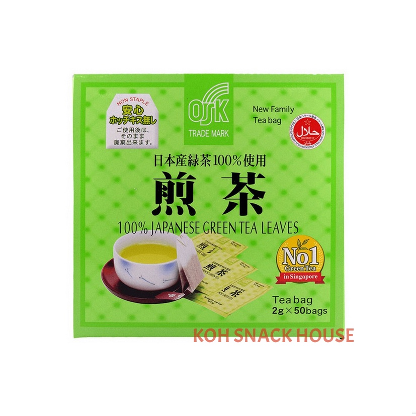 OSK 100% Japanese Green Tea Leaves 2g x 50bags | Shopee Malaysia