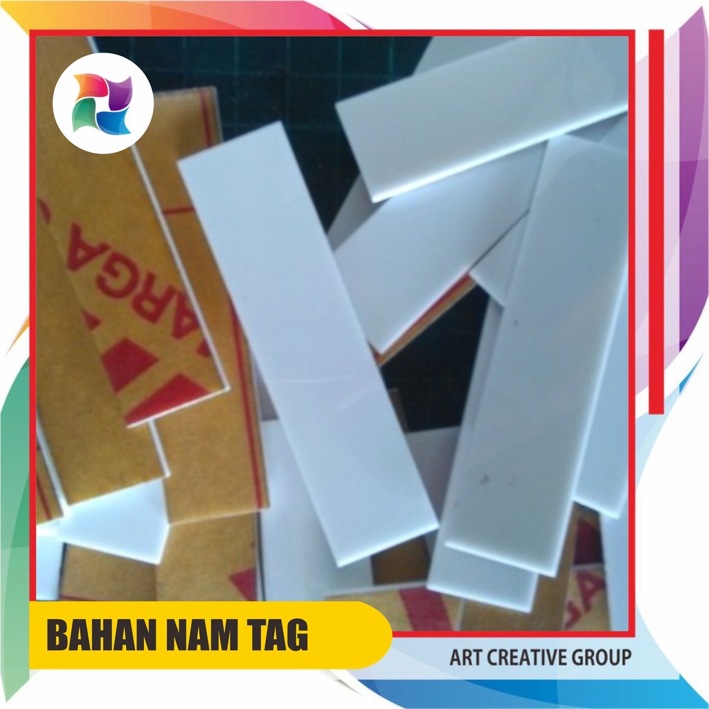 PUTIH Acrylic CHEST NAME PLATE MATERIAL / ACRYLIC NAME TAG NAME PLATE ...