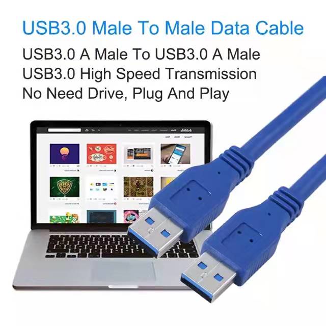 USB to USB 3.0 Cable A Male to A Male for Data Transfer Hard Drive ...