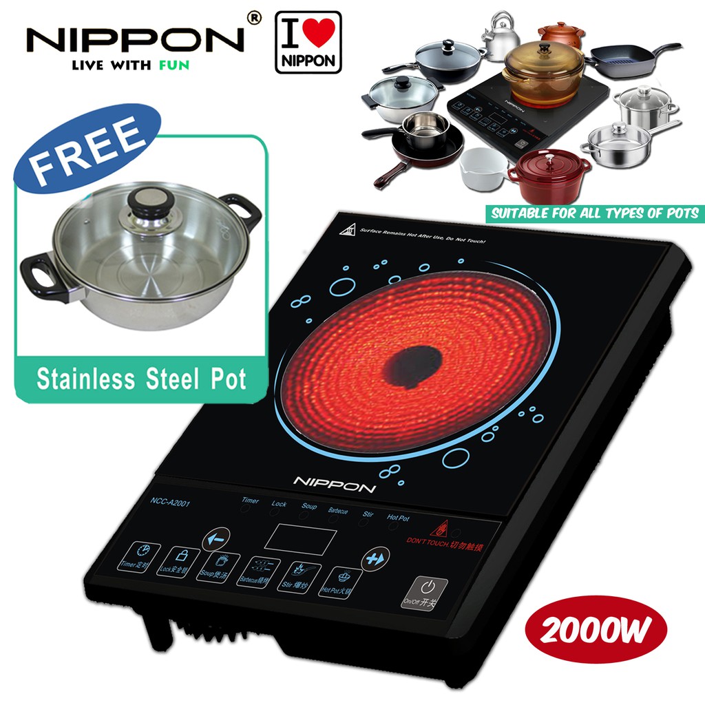 NIPPON NCC-A2001 INFRARED CERAMIC COOKER 2000W | Shopee Malaysia