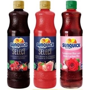 Sunquick Rose Lychee Mix / Pink Guava & Strawberry / Mixed Berries 700ml Jumbo Concentrate ...