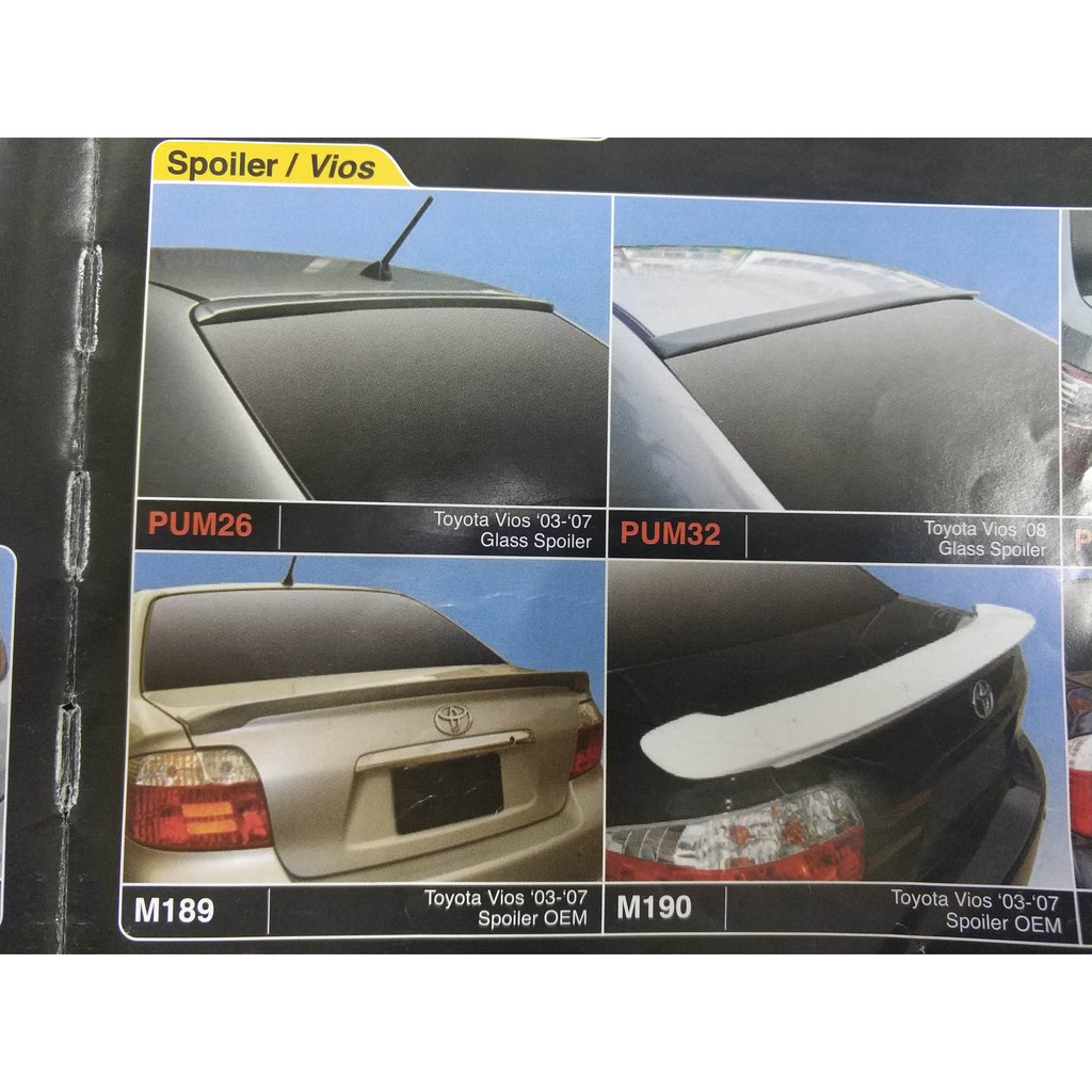 Toyota vios toms oem mugen trd v2 type r v3 galaxy various type glass ...