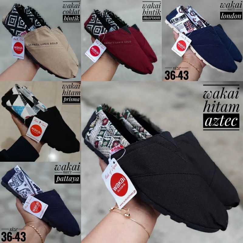 Wakai SLIP ON SHOES FOR MEN AND WOMEN WITH THE MOST COMPLETE MOTIFS ...