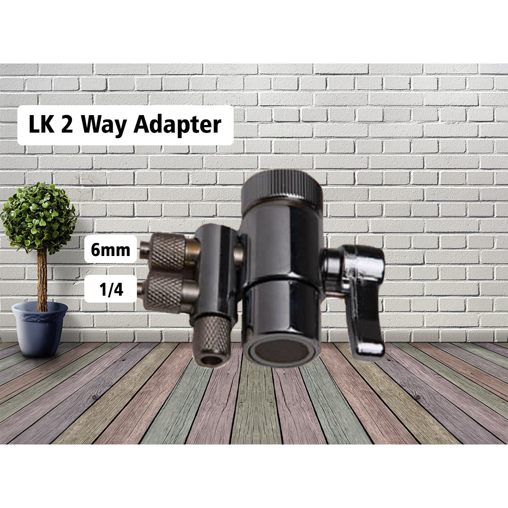 LK 2 WAY ADAPTER W/NUT STAINLESS STEEL 1/4" | Shopee Malaysia