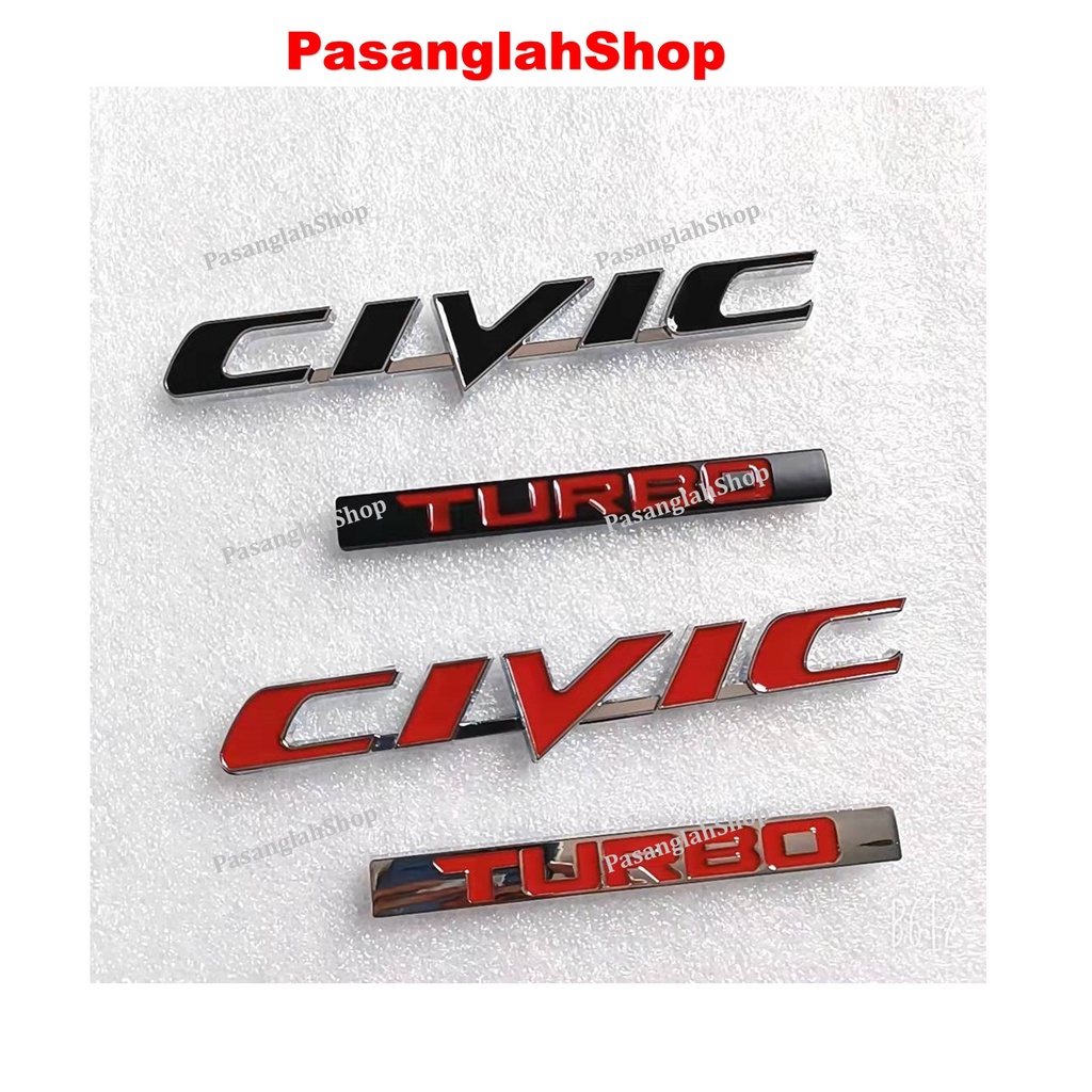 Honda CIVIC Vtec logo sticker Honda Civic FD Car Rear Emblem Logo ...