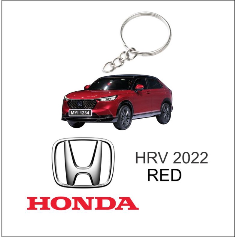 honda Hrv 2022 red keychain hr-v (2D) | Shopee Malaysia