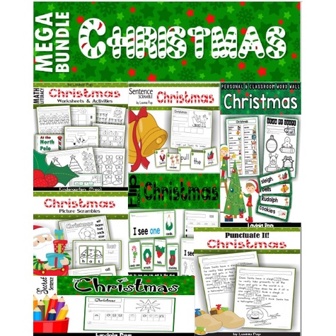 273- Christmas Bundle Worksheet PDF Kids learning thematic | Shopee ...