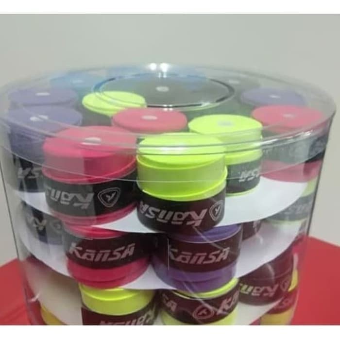 Towel OVER GRIP ALL RAKET KS 100 "KANSA" ROUND THIN RUBBER PU MATERIAL ...