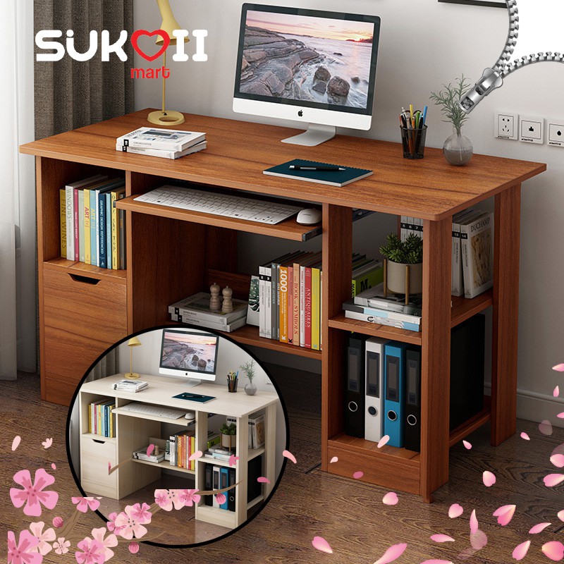 SKOI 100CM Computer Desktop Desk Large Table Top Study Desk Large ...