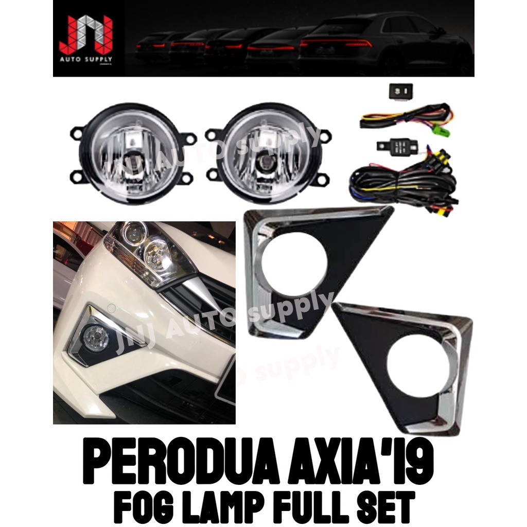 Perodua Axia Fog Lamp Spot Light chrome 2019-2022 (Fog lamp Cover ...