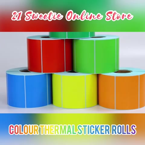 [ ALL COLOUR DIRECT THERMAL ROLLS ] COLOR DIRECT THERMAL STICKER LABEL ...