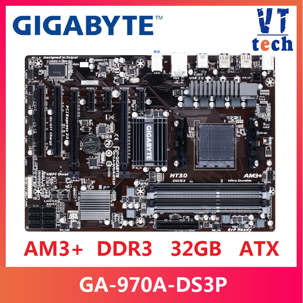 GIGABYTE GA-970A-DS3P /D3/DS3 Desktop Motherboard 970 Socket AM3+ DDR3 32G For FX/Phenom II ...
