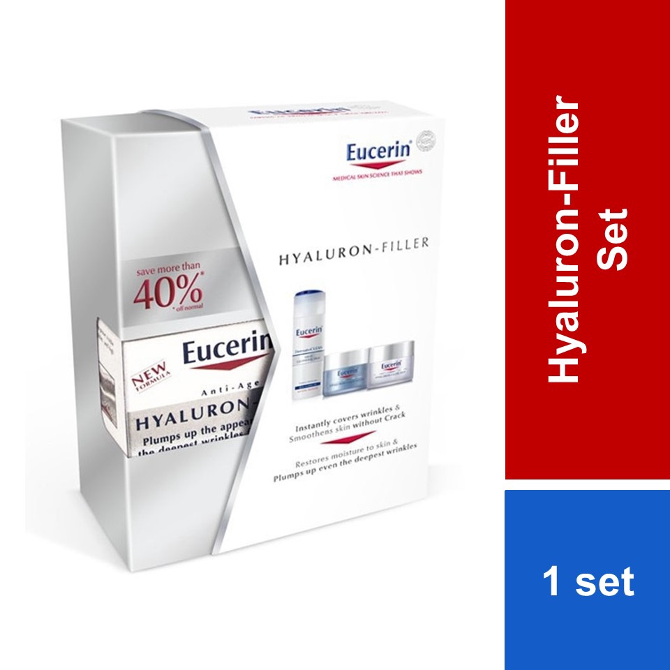Eucerin Hyaluron Filler Complete Regimen Set Anti Wrinkles 1s | Shopee ...