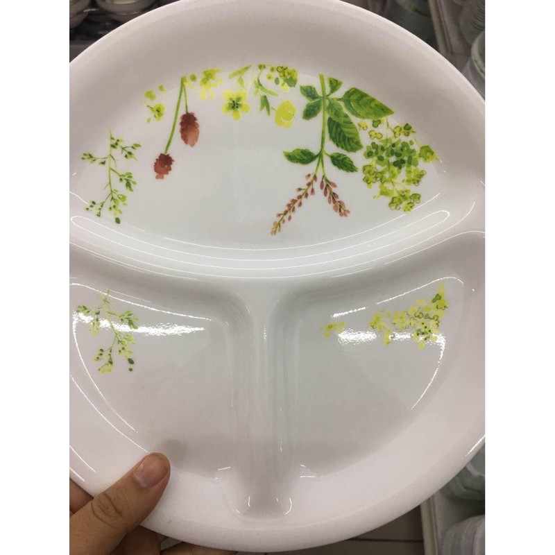 CORELLE Pinggan Suku Suku Separuh Divided Dish Plate 21.6cm | Shopee ...