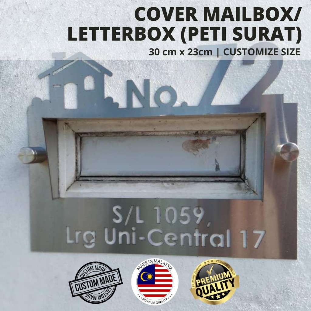🇲🇾 LM1 Letter Mailbox Frame Customized Mailbox/ Letterbox Cover ...