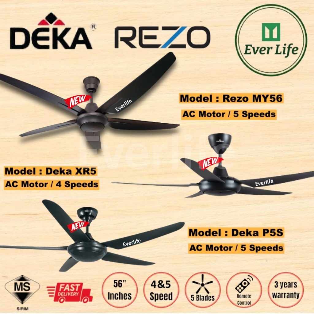 DEKA XR5 / XR10 / REZO VENTUS MY56 CEILING FAN WITH REMOTE CONTROL ...
