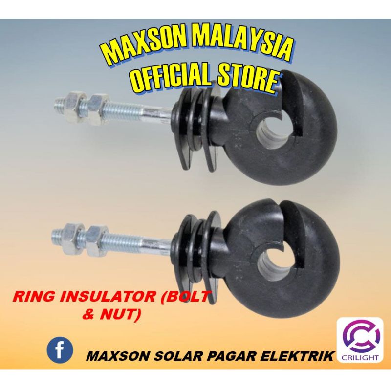 MAXSON RING INSULATOR BOLT & NUT 100 PCS Ring Insulator Electric ...