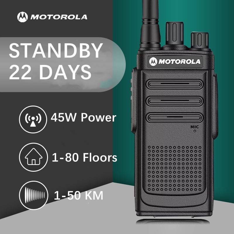 Motorola Walkie Talkie GP-898 High Power 1-50KM TWO WAY Radio ...