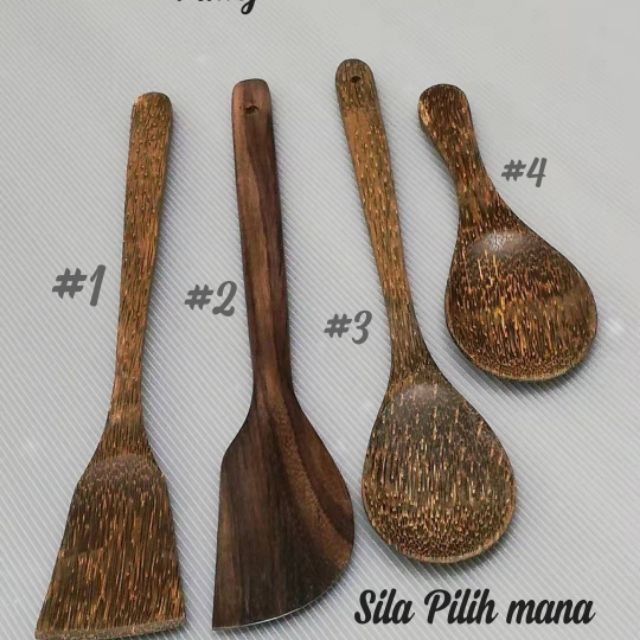 Senduk Kayu & Sudip Kayu Nibong (1 set 4 pcs) | Shopee Malaysia