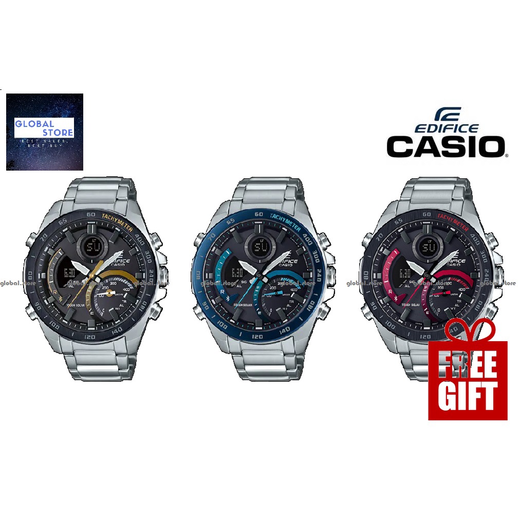 Casio Edifice ECB-900 Series Men's Tough Solar Stainless Steel Watch ...
