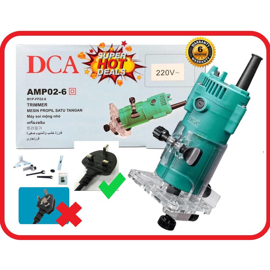 READY STOCK DCA AMP02-6 Palm Router / Wood Trimmer / Mesin Profile Kayu ...