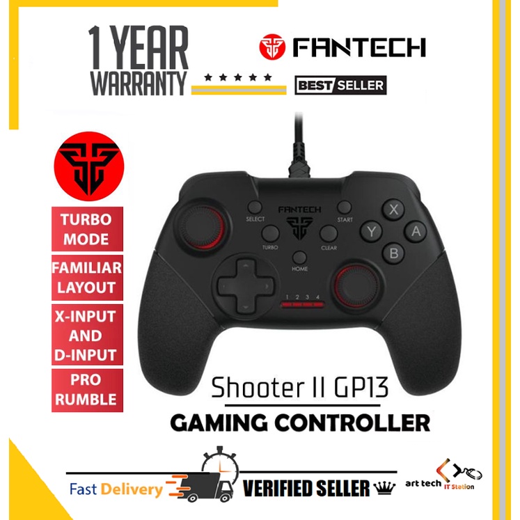 FANTECH SHOOTER II GP13 GAMING CONTROLLER PRO JOY STICK / GP12 REVOLVER ...