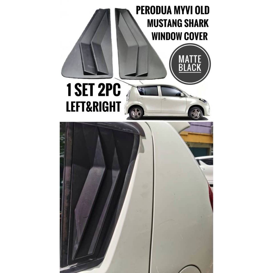 2Pc Car Mirror Cover Myvi Window Sun Visor Door Guard Rear Glass ...