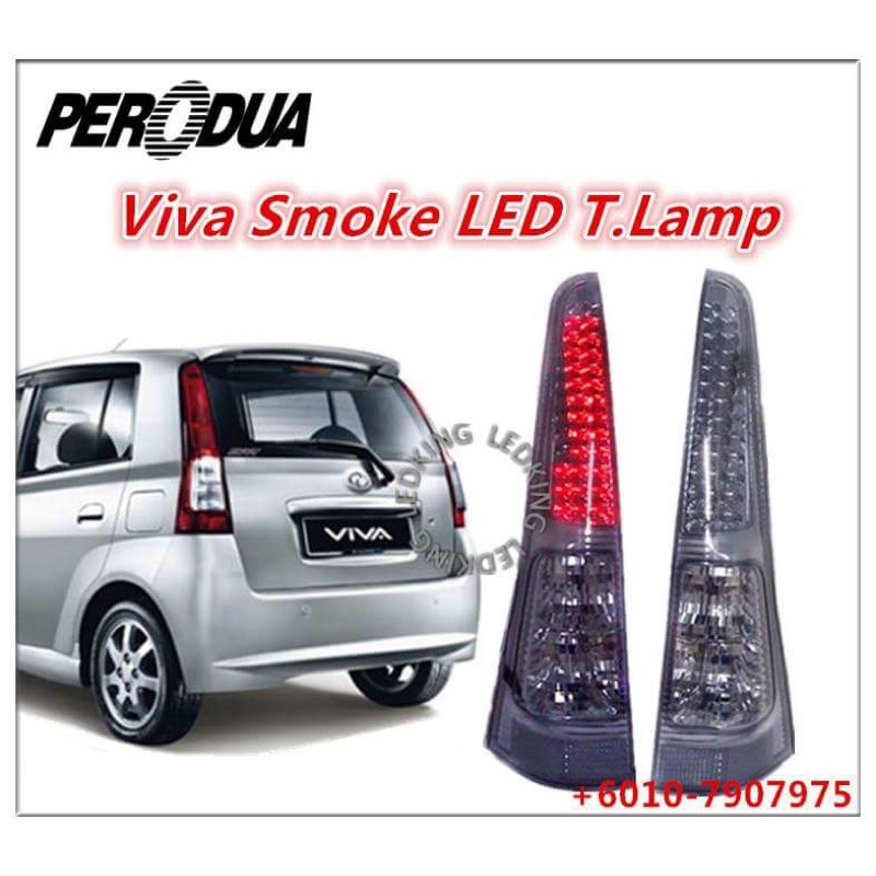 🔥Ready Stock🔥Perodua Viva Tail Lamp Albino Smoke Led Lampu | Shopee ...